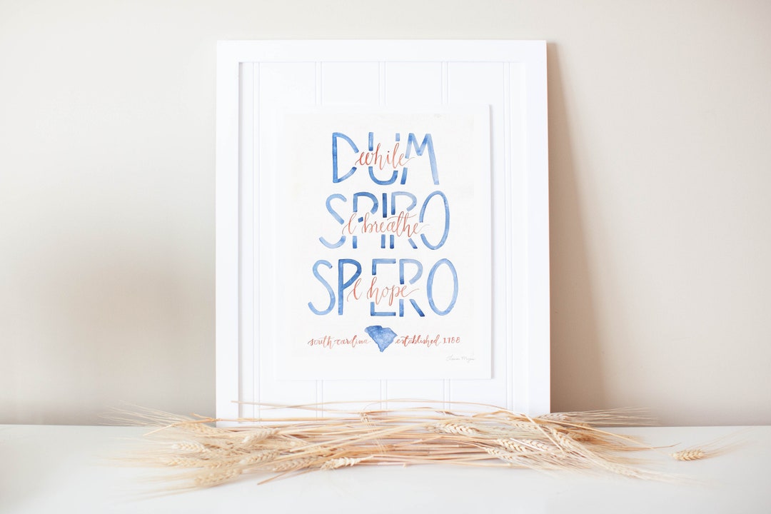 Printable South Carolina State Motto Art Print - Digital Download - Etsy