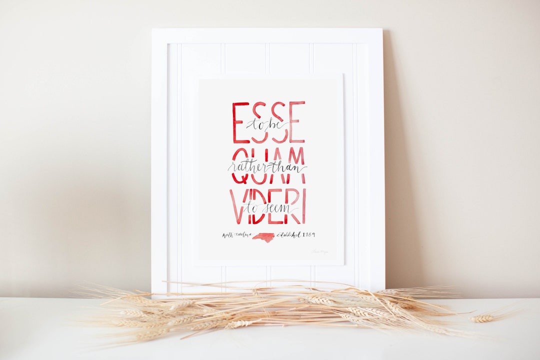 Printable North Carolina State Motto Art in NC State Wolfpack Colors ...
