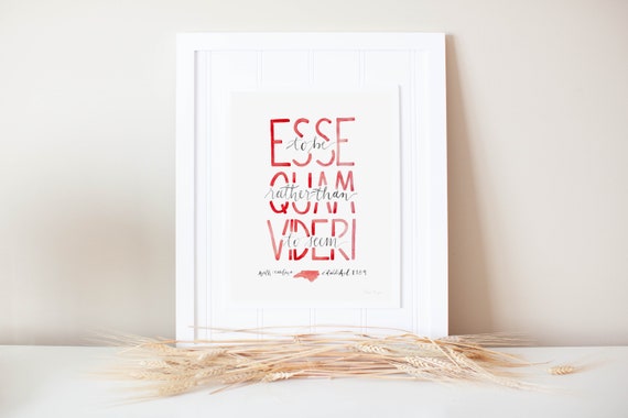 Printable North Carolina State Motto Art in NC State Wolfpack - Etsy