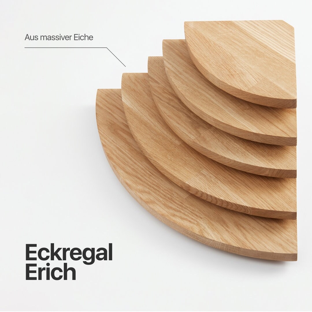 BestLoft Hoekplank Plank Rond Wandplank Rond Hout Zwevende Plank ...