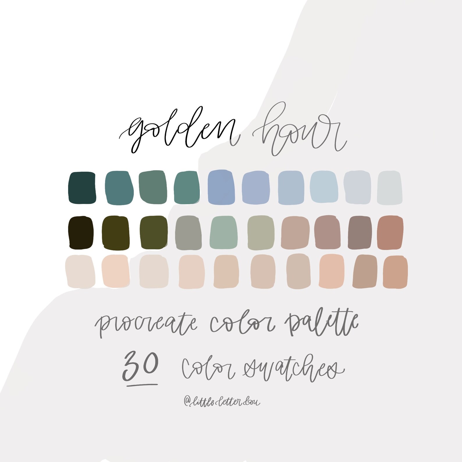 Golden Hour Procreate Color Palette l Color Swatch l iPad | Etsy