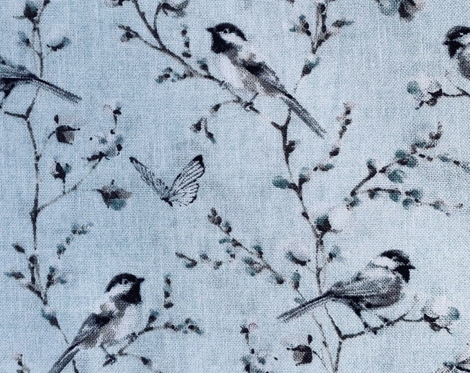 Bird Fabric A Country Weekend Lisa Audit Seaglass Birds and Butterflies ...