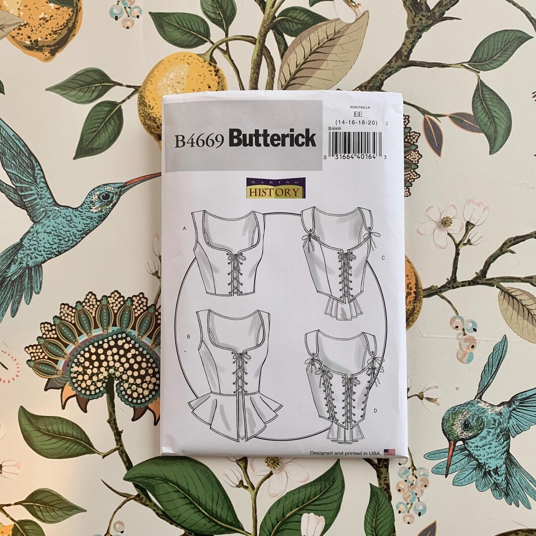 Butterick Sewing Pattern 4669 / Corset Patterns / Making History / Size ...