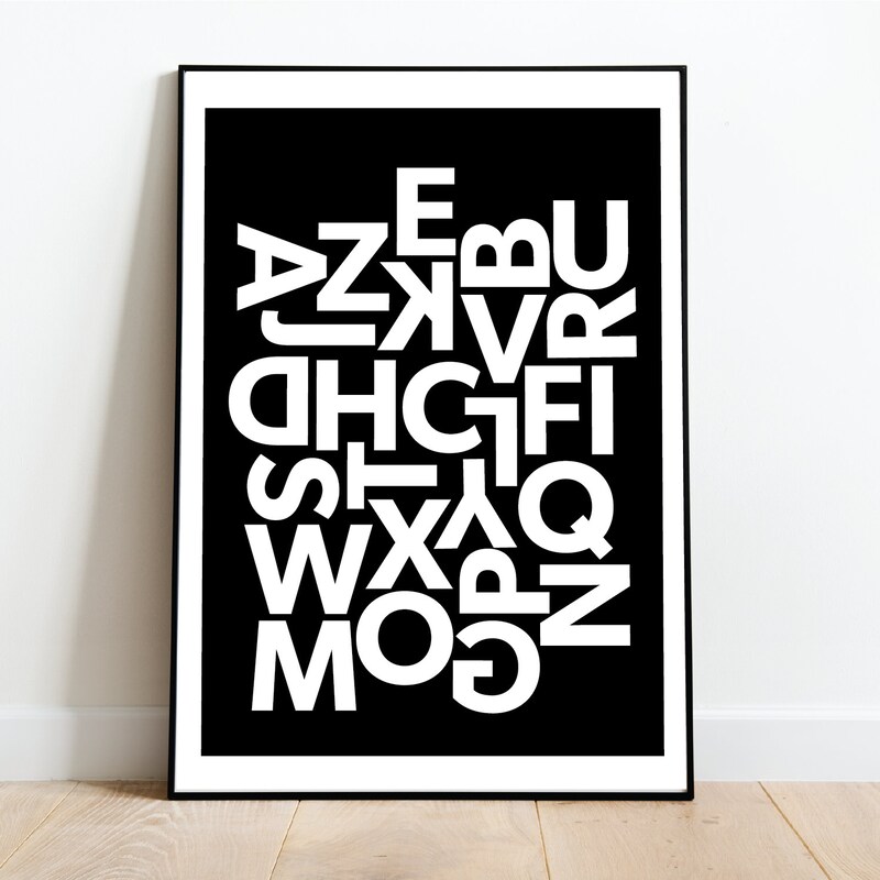 Modern Alphabet Poster - Etsy