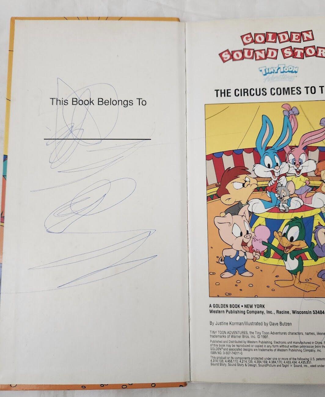 Vintage Golden Sound Story Book Tiny Toons Circus Comes to Town WORKS ...