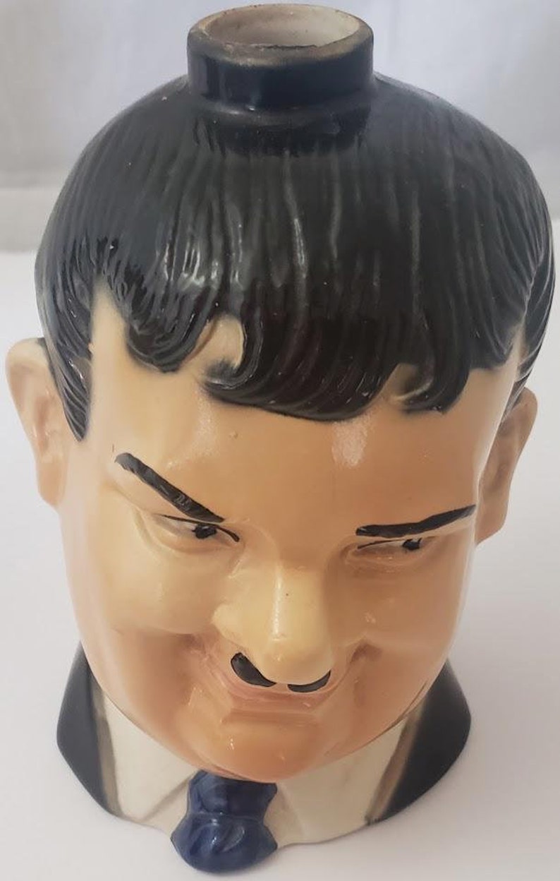 Vintage Laurel and Hardy Porcelain Empty Whiskey Decanters by Ezra ...