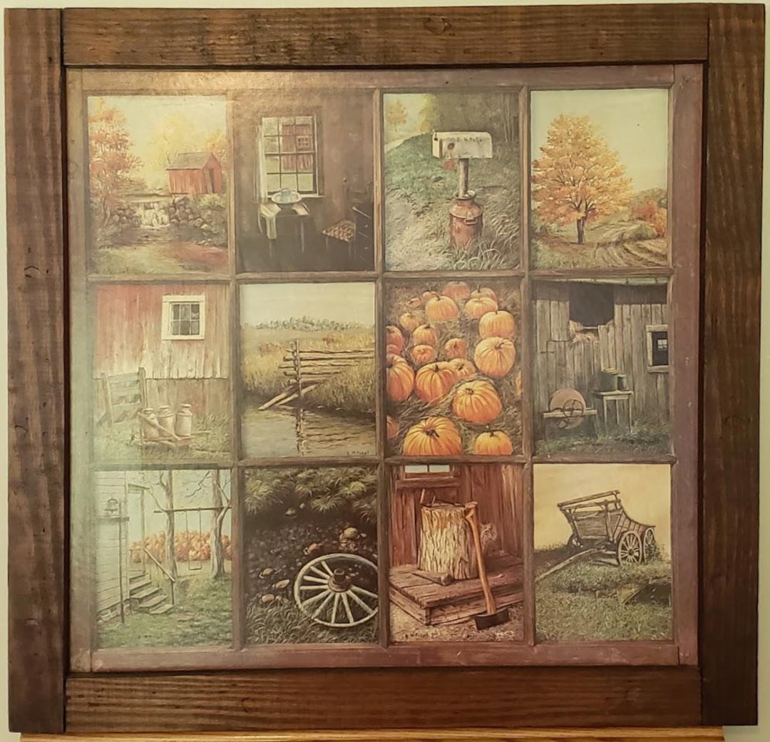 Vintage 1970s Home Interior Window Pane Picture - Etsy