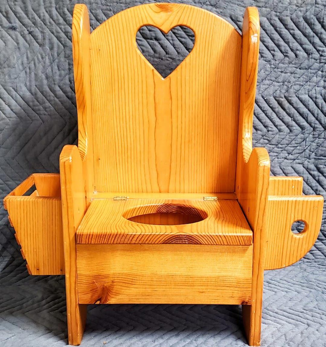 Vintage Wooden Potty Training Chair - Etsy