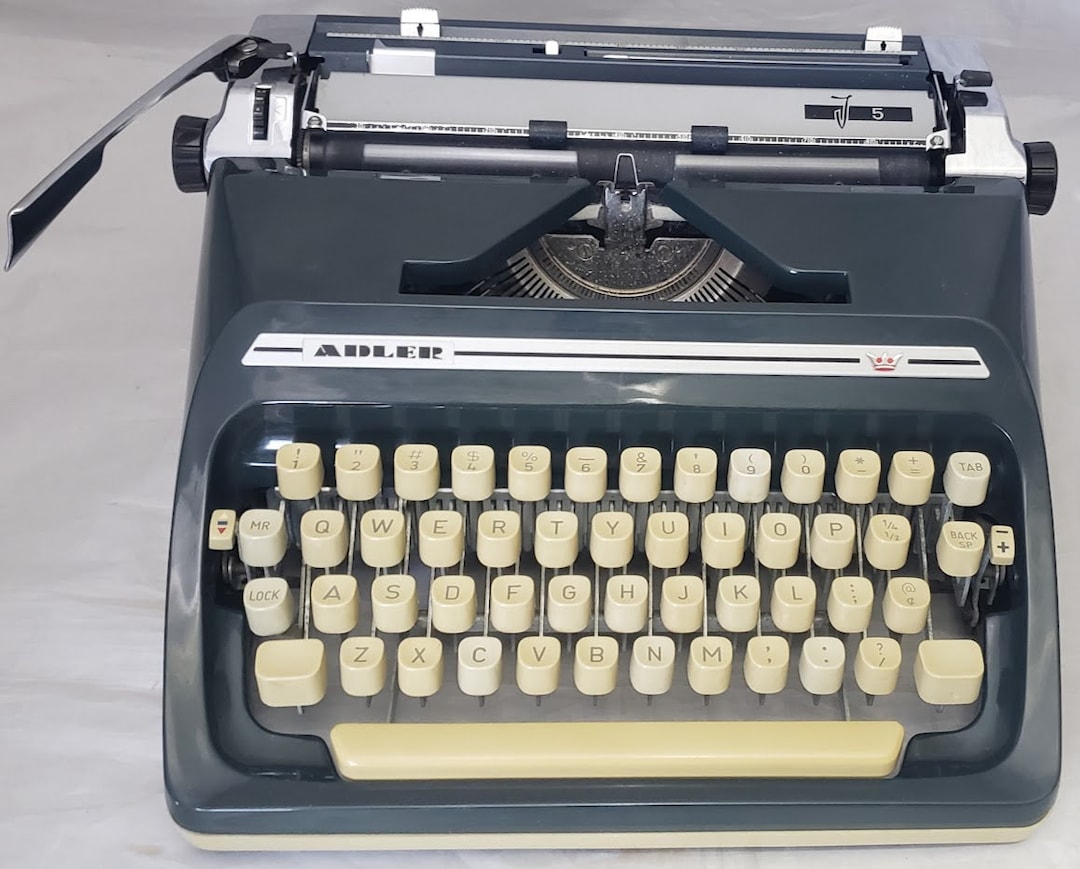 Vintage Adler J5 Blue Manual Typewriter Made in West Germany With ...