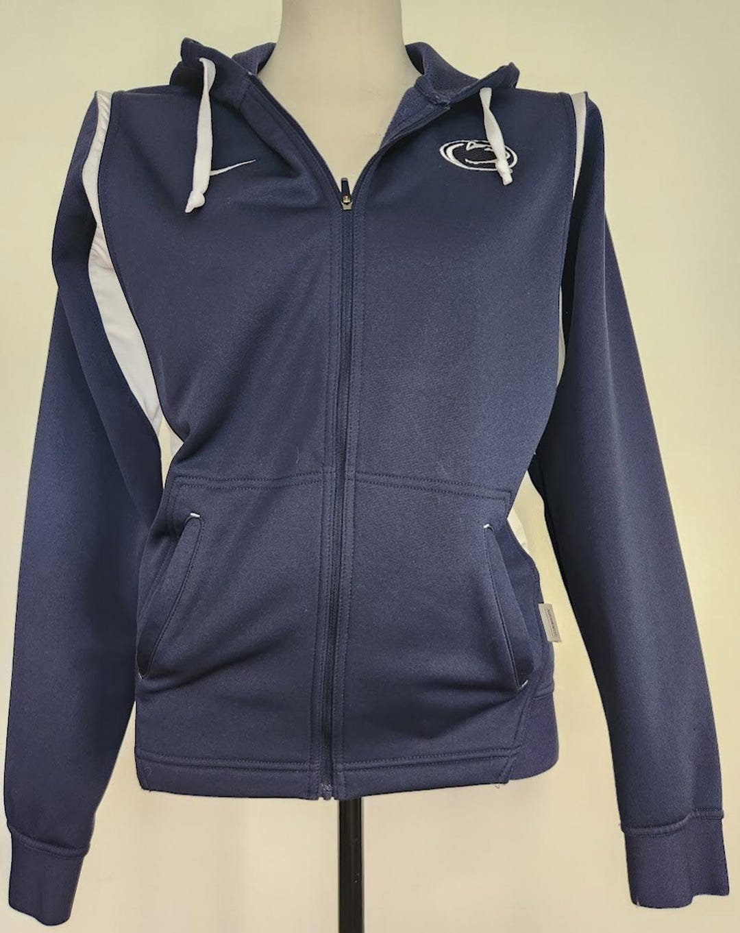 Vintage Nike Team Fit Dry Penn State PSU Hooded Jacket Adult Blue Full ...