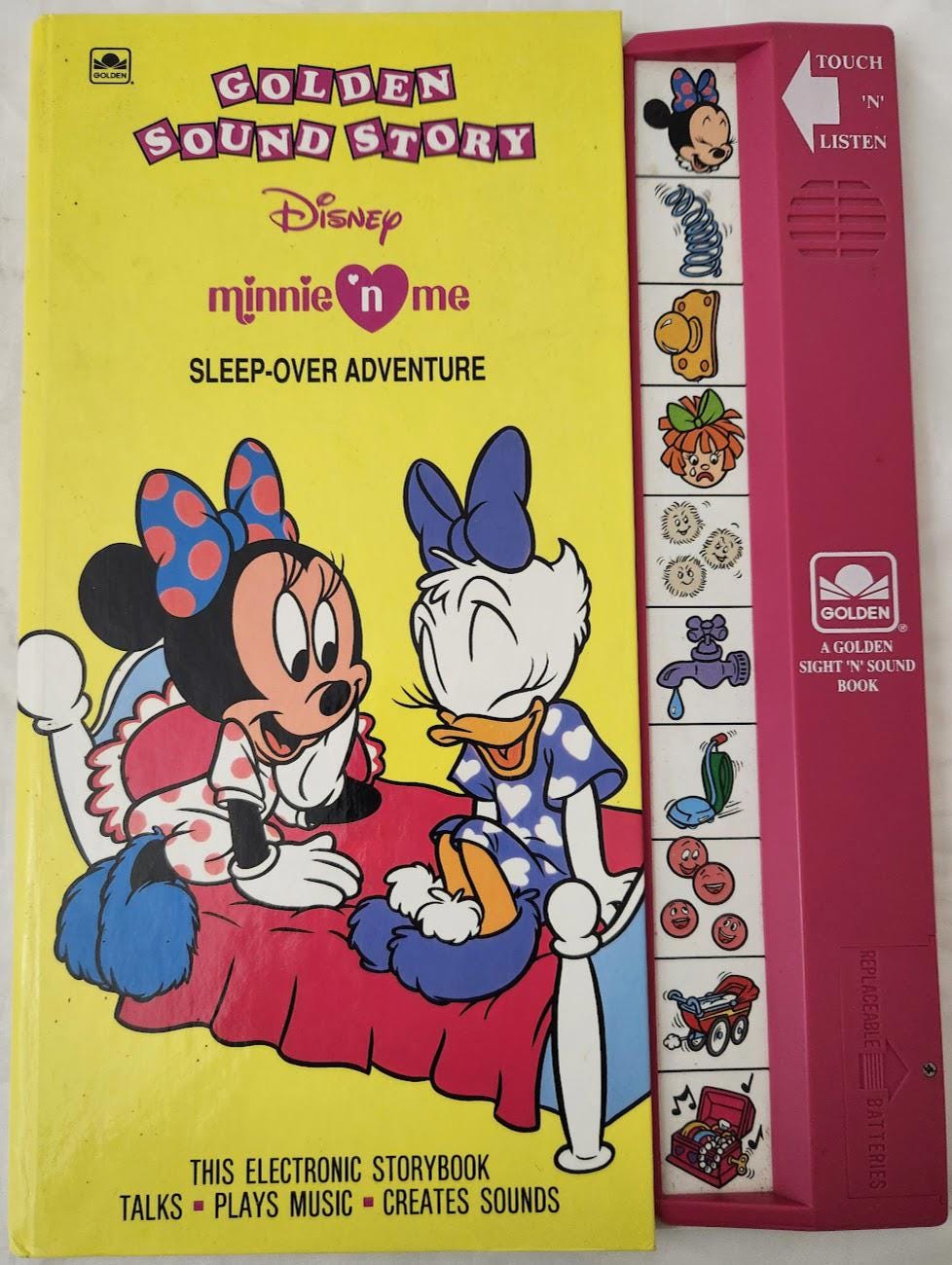 Vintage Golden Sound Story Book Disney Minnie N Me Sleep-over Adventure ...