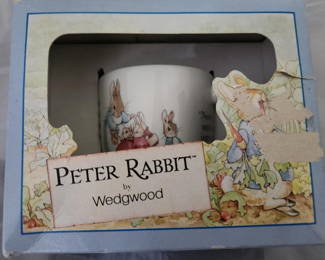 NEW Vintage 1991 Peter Rabbit Child's Ceramic Cup Wedgwood Beatrix ...