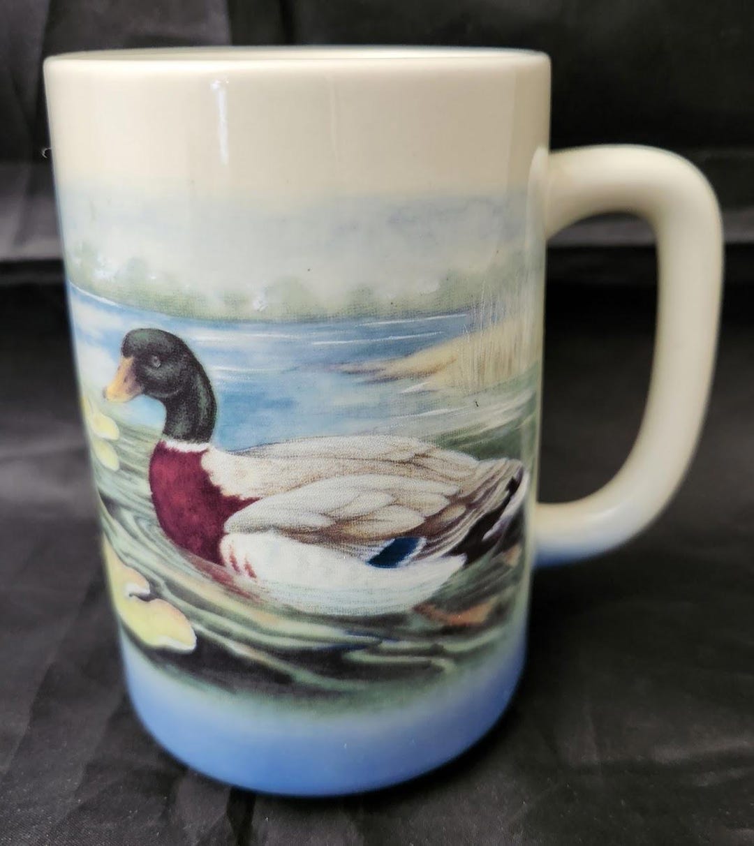 Otagiri Japan Coffee Tea Cup Mug Mallard Duck Pond Lily Pads Signed P ...
