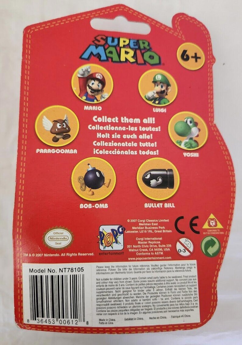 Nintendo Super Mario Bros Yoshi 2007 Popco 2 1/2 Mini Figure NEW Toy - Etsy