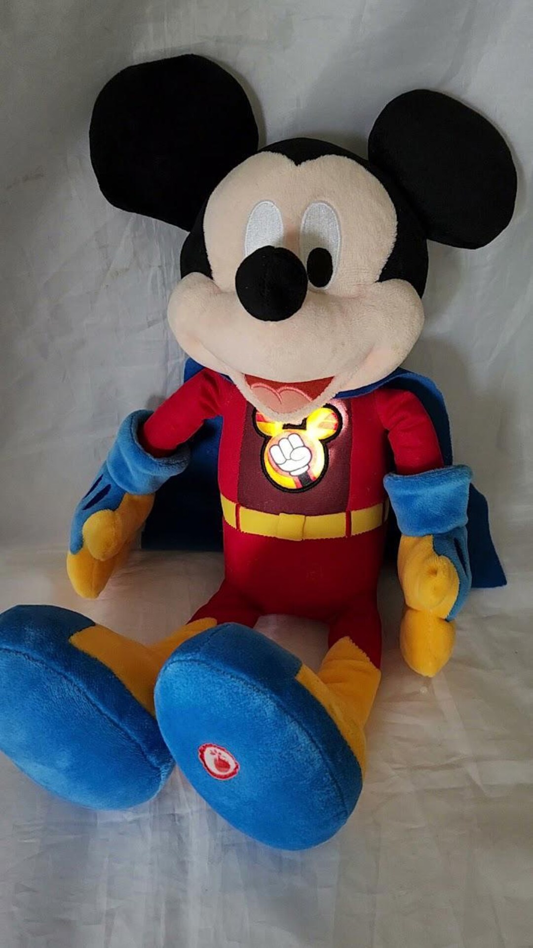 Rare Hallmark Disney Mickey Mouse Superman Plush Animated Talks Disney ...