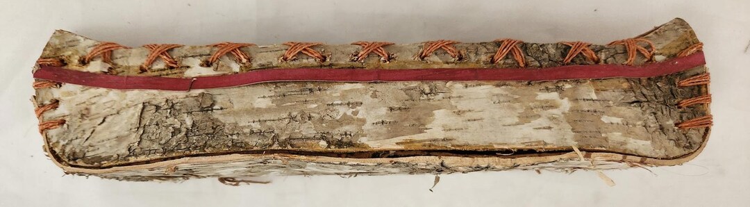 VTG Birch Bark Canoe Boat Handmade Eastern Woodlands Primitive American ...
