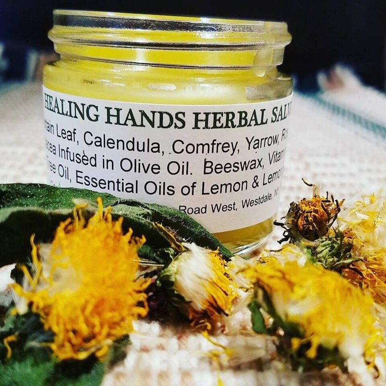 Handcrafted Natural Healing Garden Hand Herbal Salve Calendula Comfrey ...
