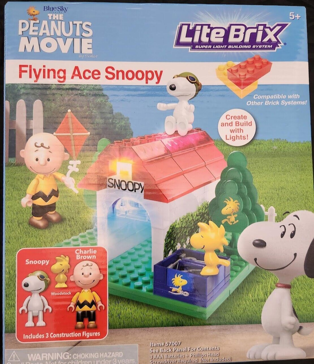 2015 Lite Brix the Peanuts Movie Flying Ace Snoopy Charlie Brown Light ...