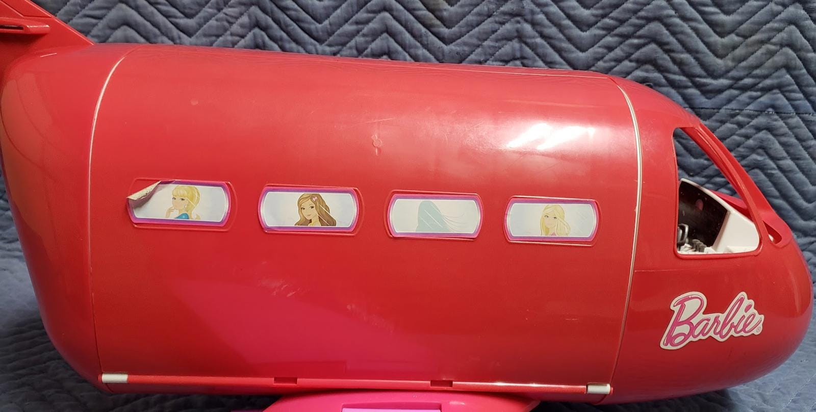 Barbie Doll Jet Airplane Toy Glam Purple Pink Mattel 1999 31" Pilot ...