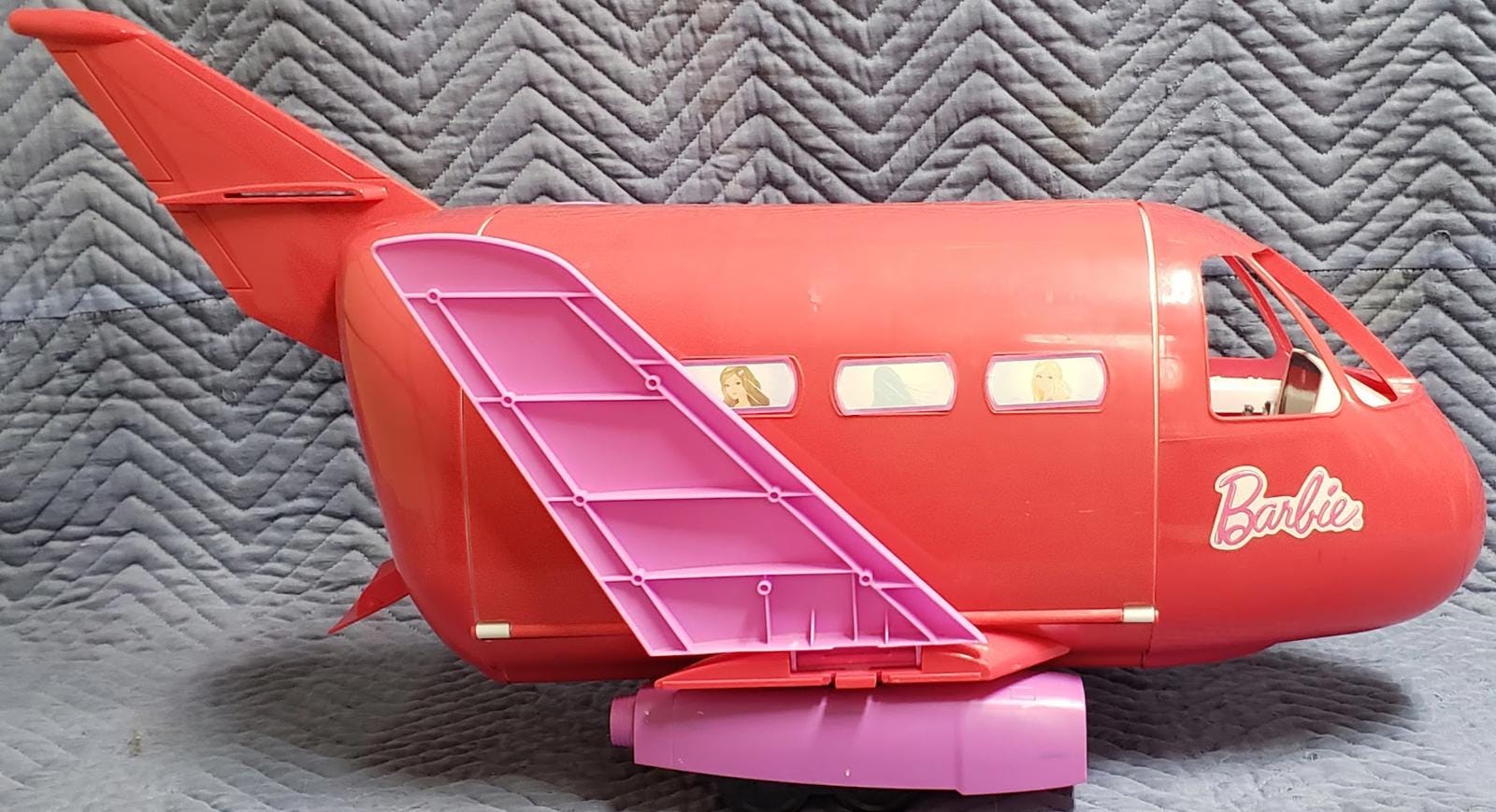 Barbie Doll Jet Airplane Toy Glam Purple Pink Mattel 1999 31" Pilot ...