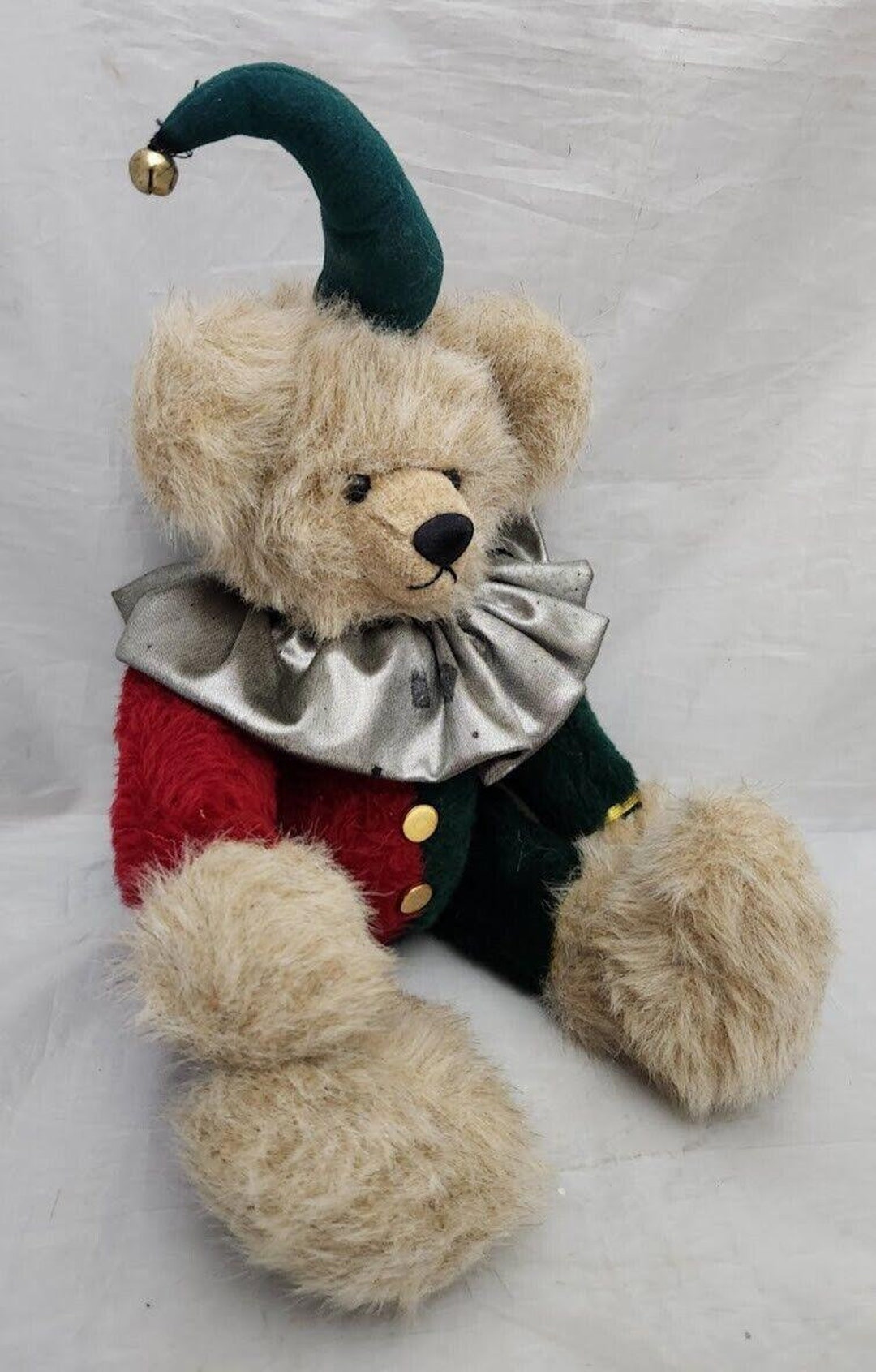 Handcrafted 20" Jointed Plush Bear Ruffled Collar by Kelly F Streeter ...