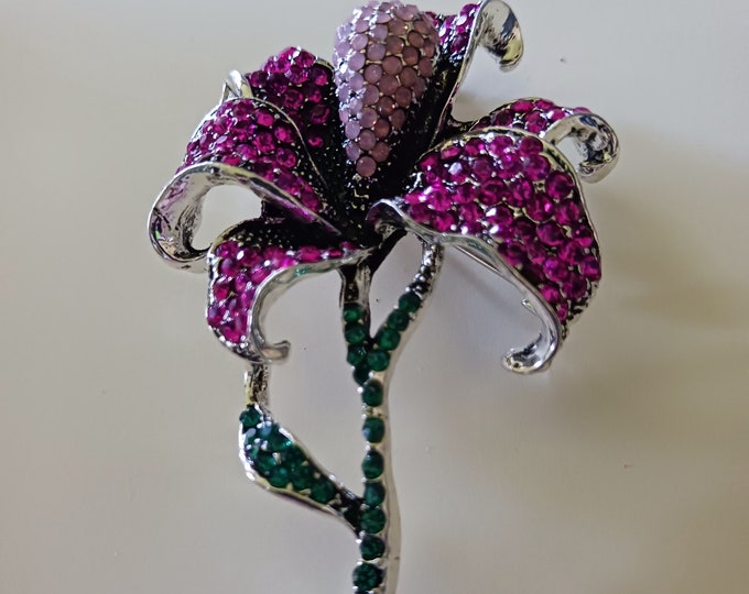 Purple Iris Brooch - Etsy