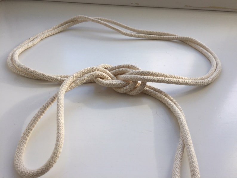 Natural Rope Belt for Stylish Woman, Vintage Long Knot Cord Belt ...