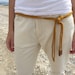 Mustard Rope Belt Yellow Nautical Belt leather Detail - Etsy