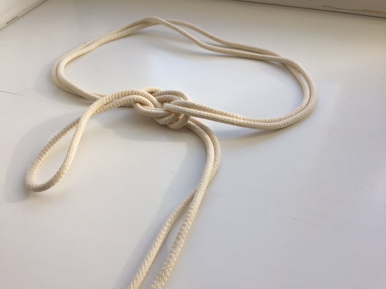 Natural Rope Belt for Stylish Woman, Vintage Long Knot Cord Belt ...