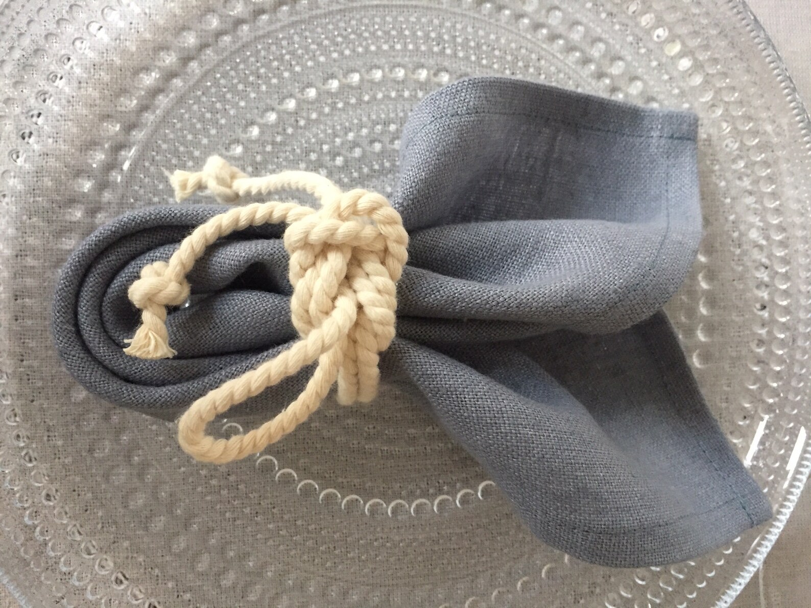 Nautical table decoration with rope place setting Stylish | Etsy