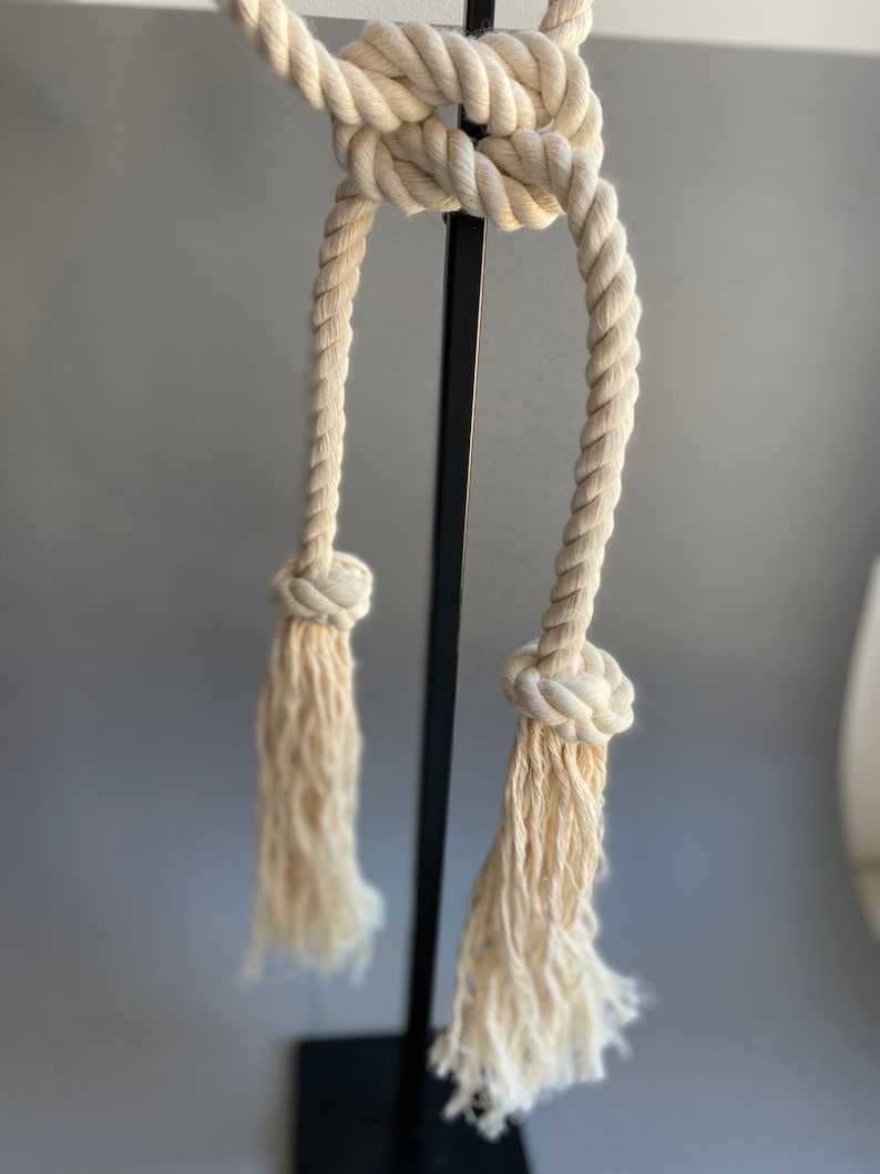 Rope Belt With Tassel Ends. Organic Cotton Cord Belt. - Etsy