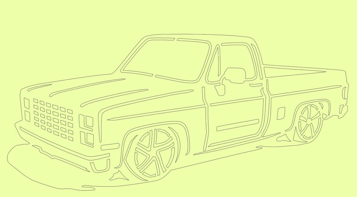 Square Body Chevy Pickup Cut File - Etsy