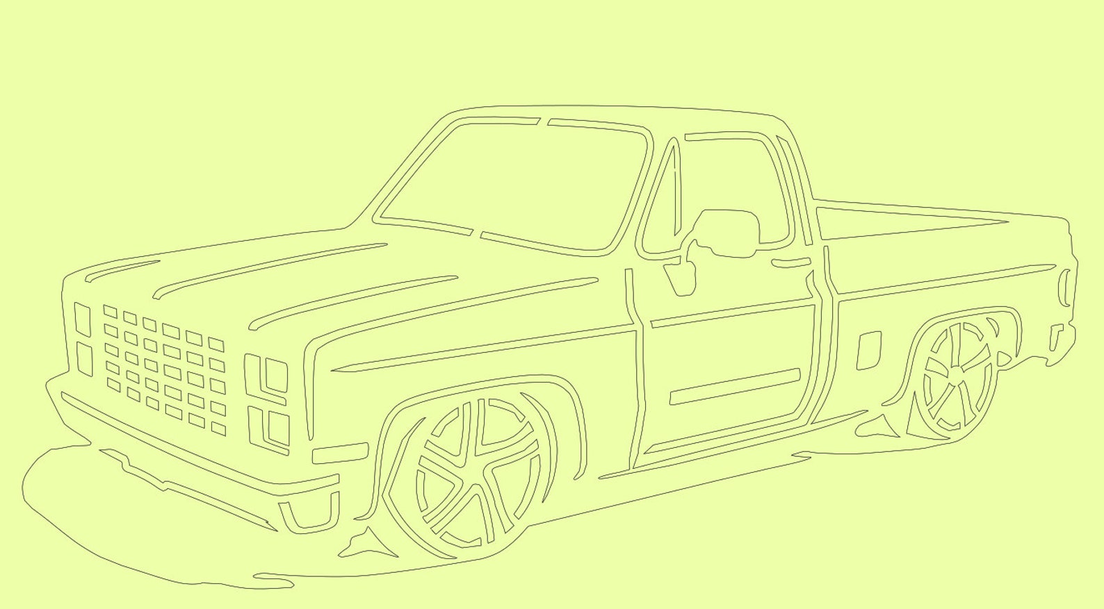 Square Body Chevy Pickup Cut File - Etsy