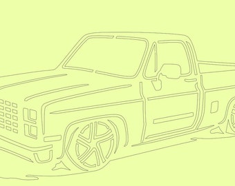 Square Body Chevy Pickup Cut File - Etsy