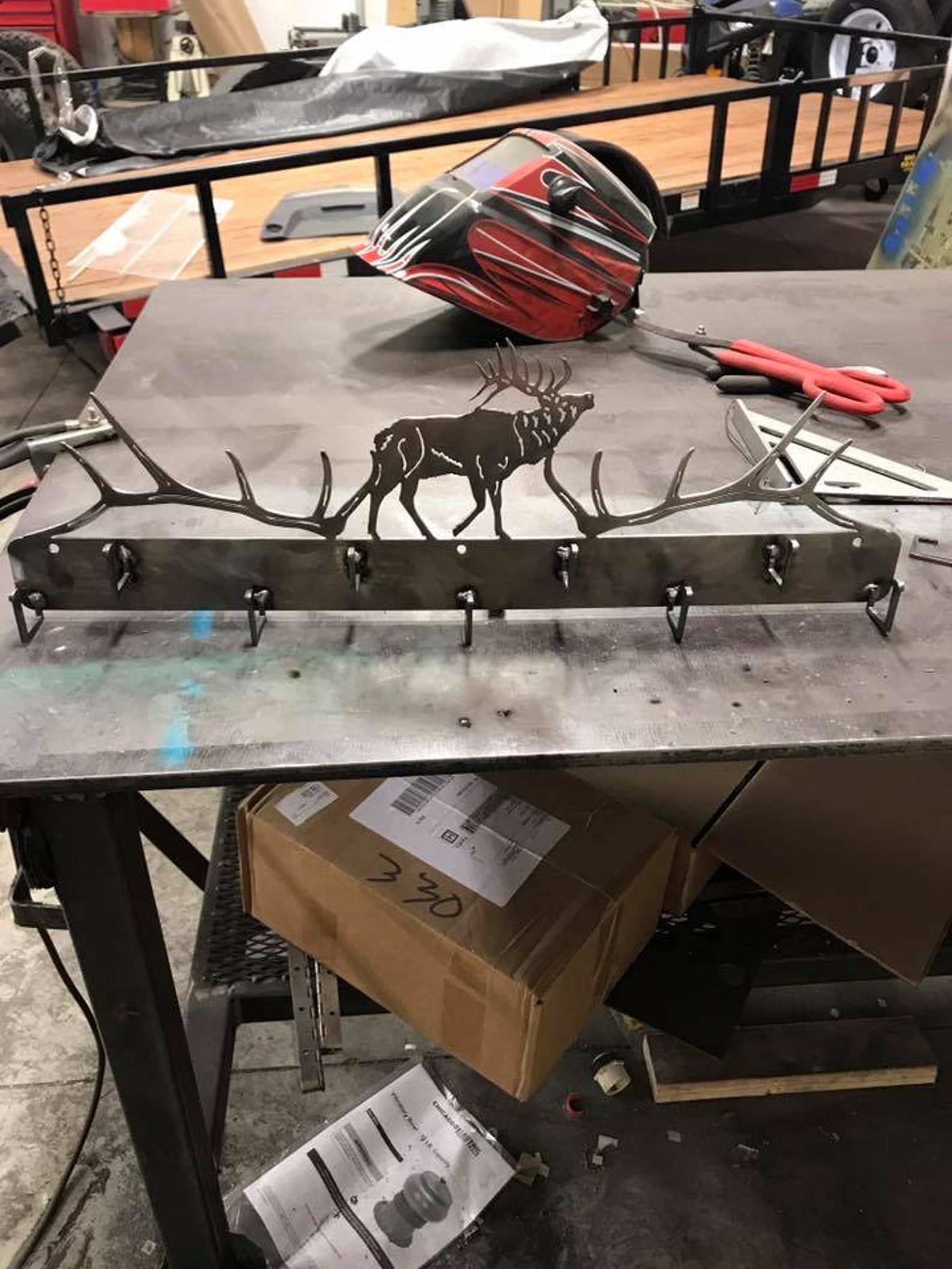 Elk Coat Rack Hat Rack Svg Dxf Cut File - Etsy