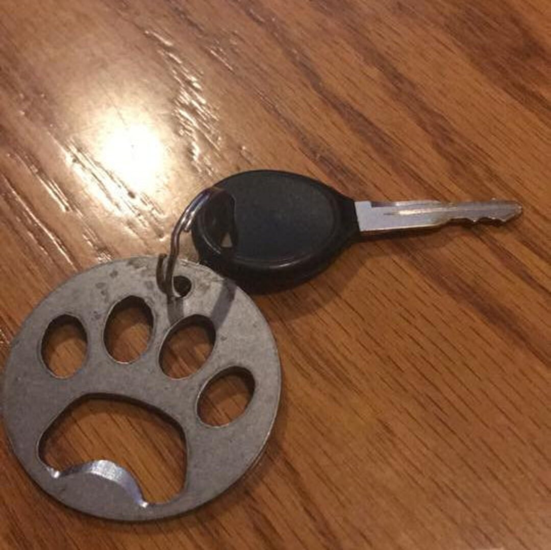 Dog Paw Bottle Opener Key Chain Svg Dxf - Etsy