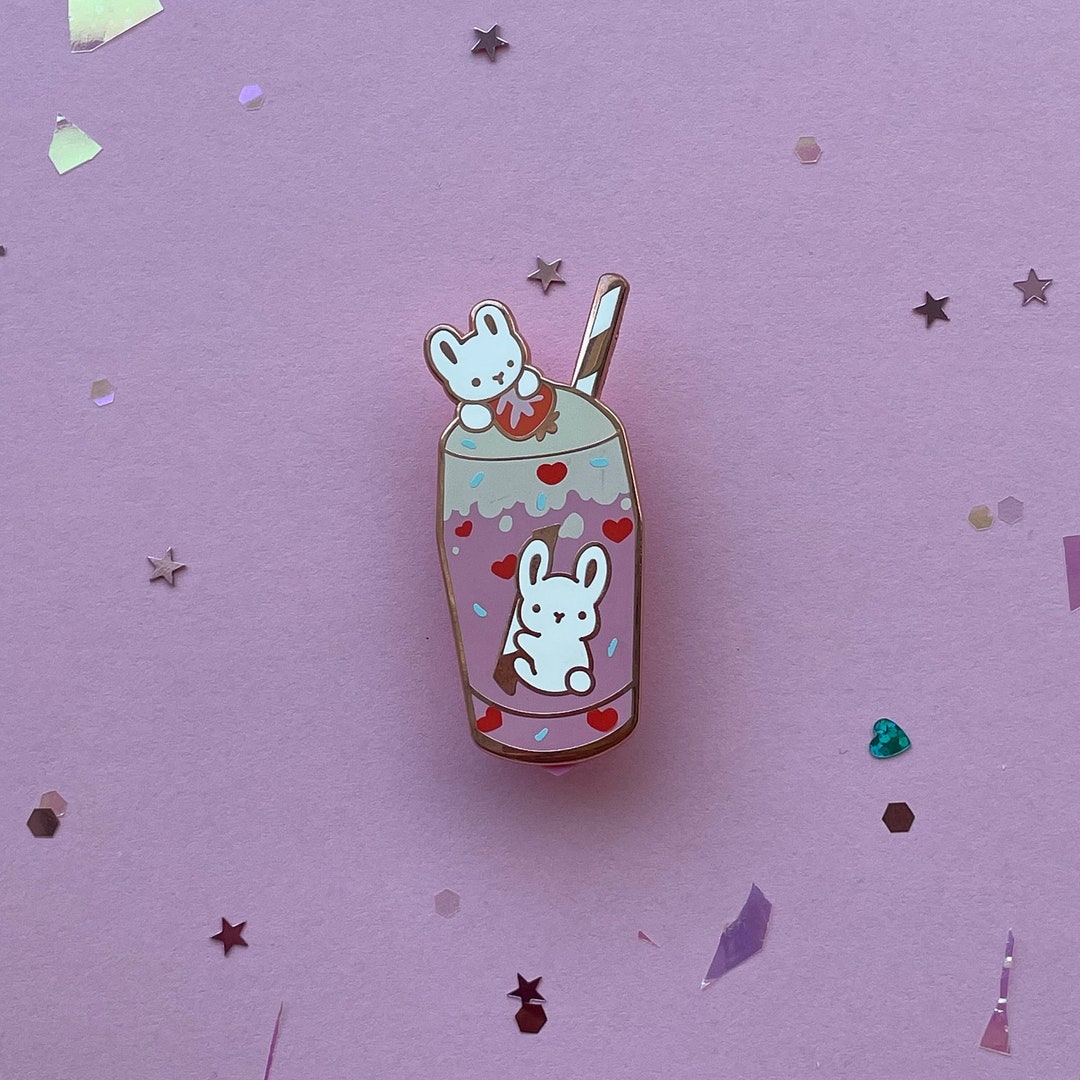 Bunny Milkshake Pin - Etsy