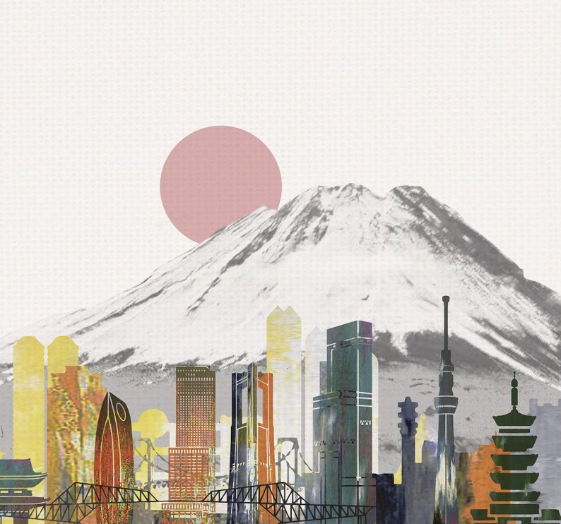Tokyo Print Skyline Art Print Poster Modern Wall Art New - Etsy