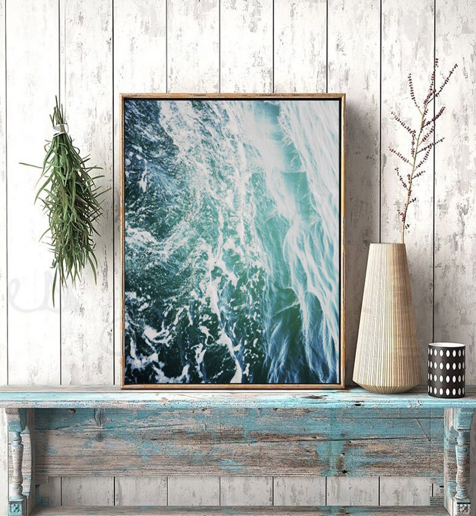 Water Waves Print Ocean Art Print Coastal Wall Art | Etsy