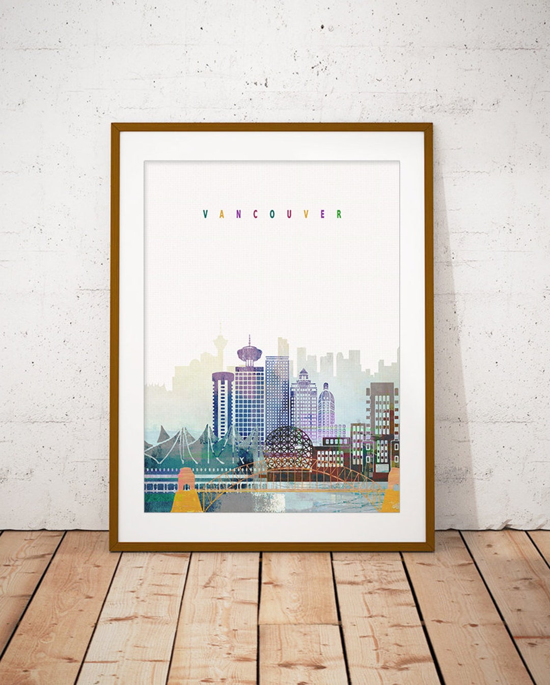 Vancouver Print, Skyline Art Print, Poster, Modern Wall Art, New Home ...