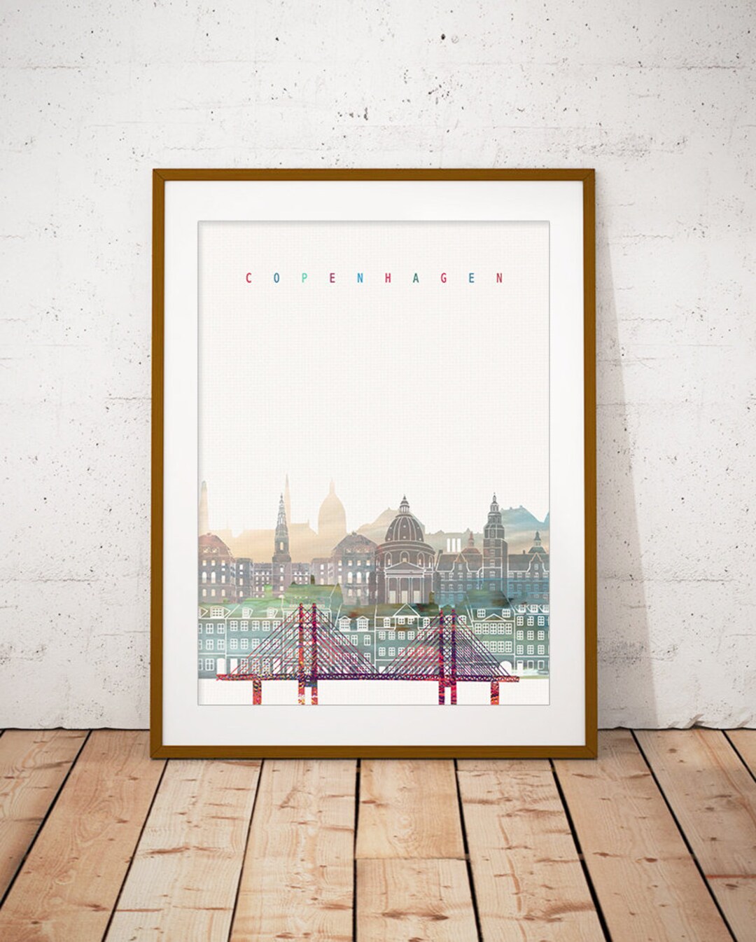 Copenhagen Print, Skyline Art Print, Poster, Modern Wall Art, New Home ...