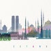 Istanbul Print Skyline Art Print Poster Modern Wall Art - Etsy