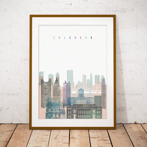 Columbus Poster Columbus Wall Art Columbus Art Print - Etsy