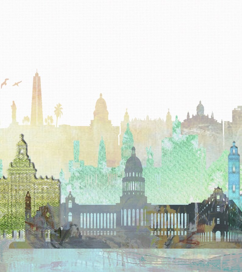 Havana Print Skyline Art Print Poster Modern Wall Art New | Etsy