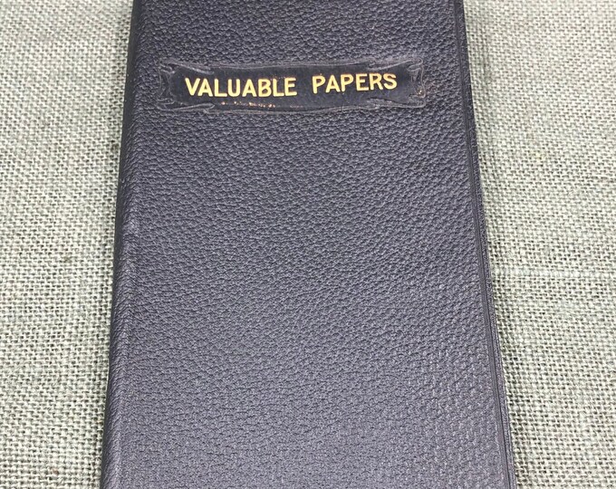 1930's Black Leather Valuable Papers Wallet - Etsy