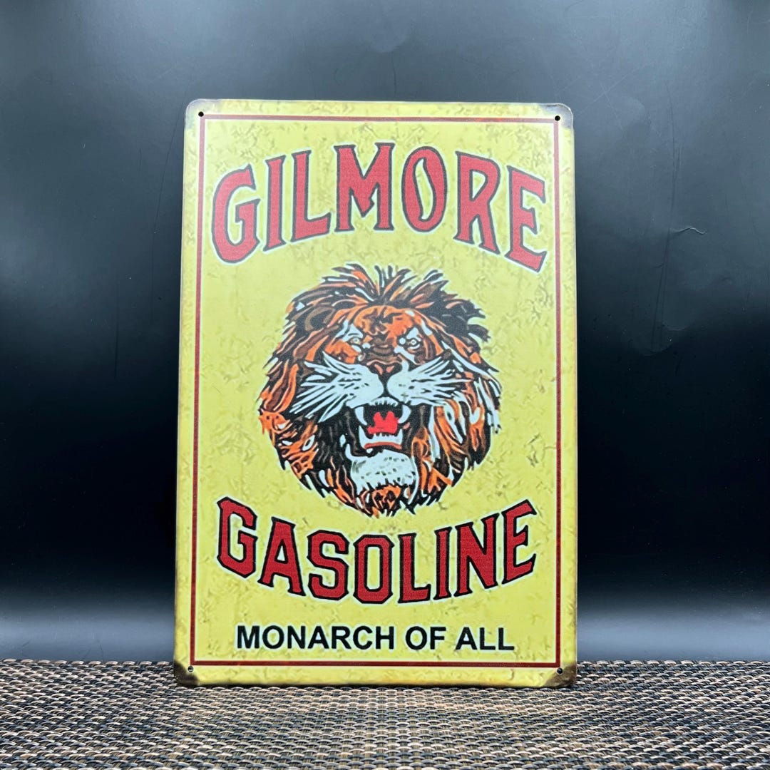 Vintage Style Retro Gilmore Gasoline Metal/tin Advertising Sign - Etsy