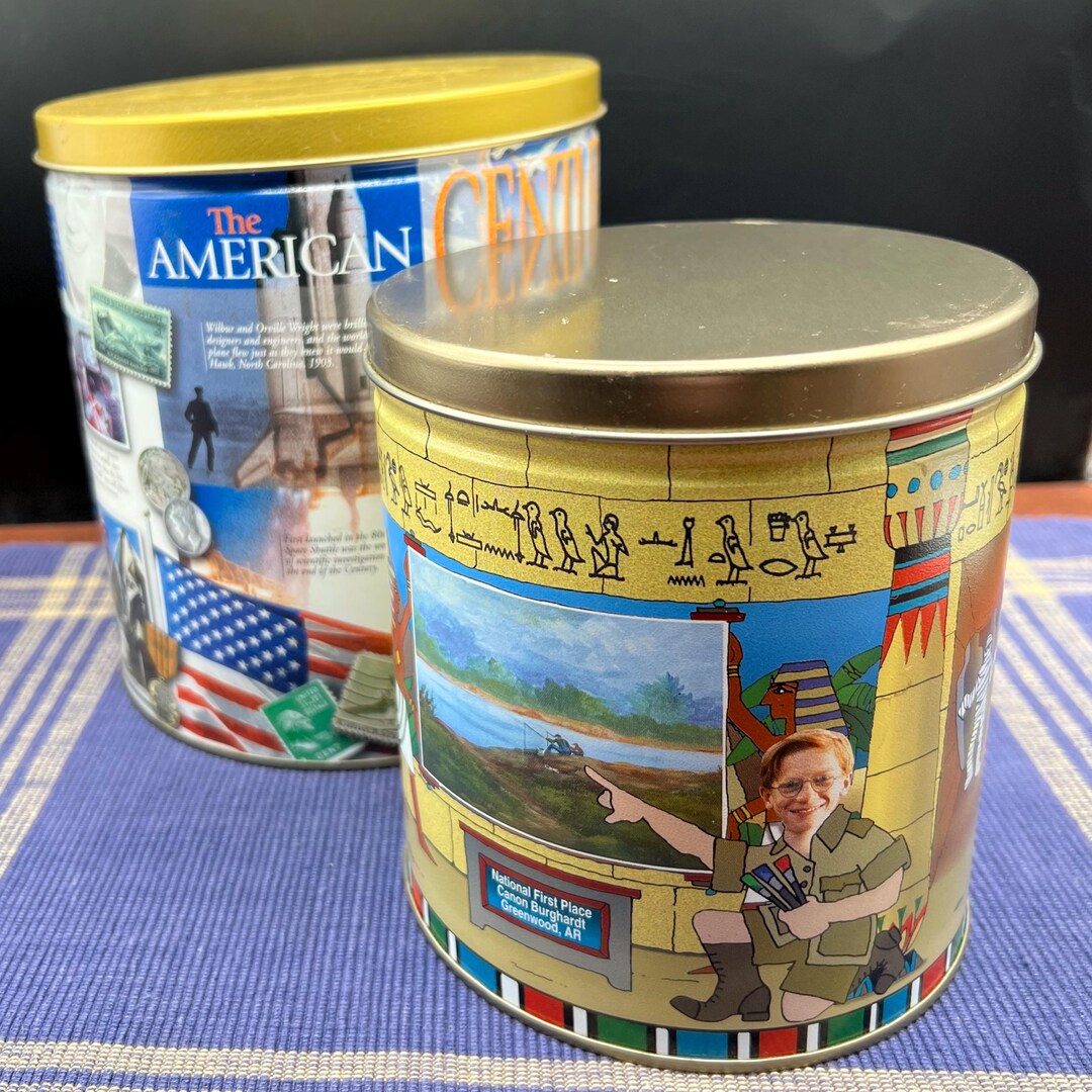Vintage Set of 2 Collectable Trails End Popcorn Tins - Etsy