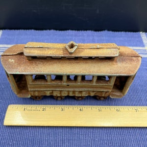Vintage Cast Iron Classic Die Cast Trolley Streetcar - Etsy