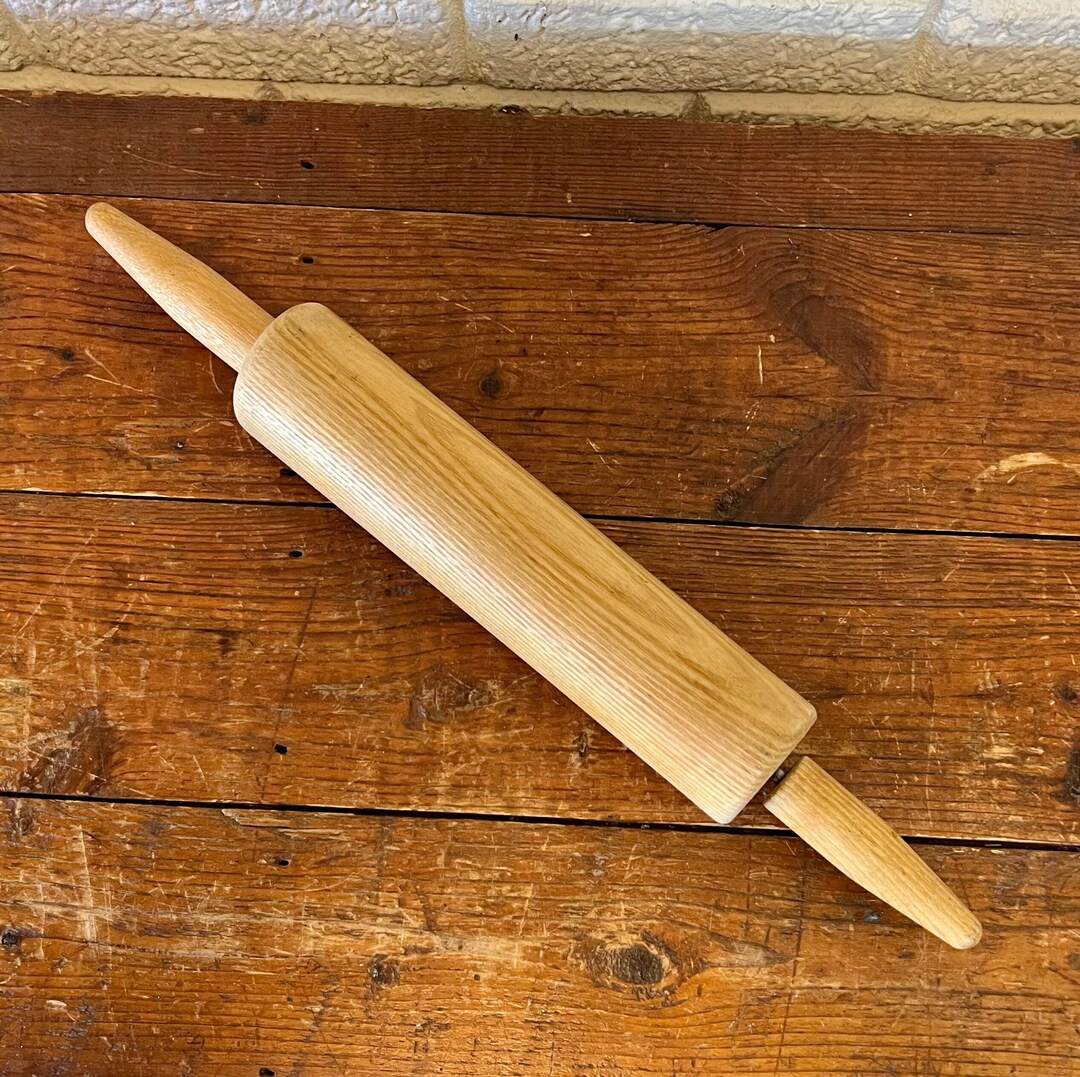 Vintage Free Spinning 10 Inch Wood Pastry Roller Rolling Pin - Etsy
