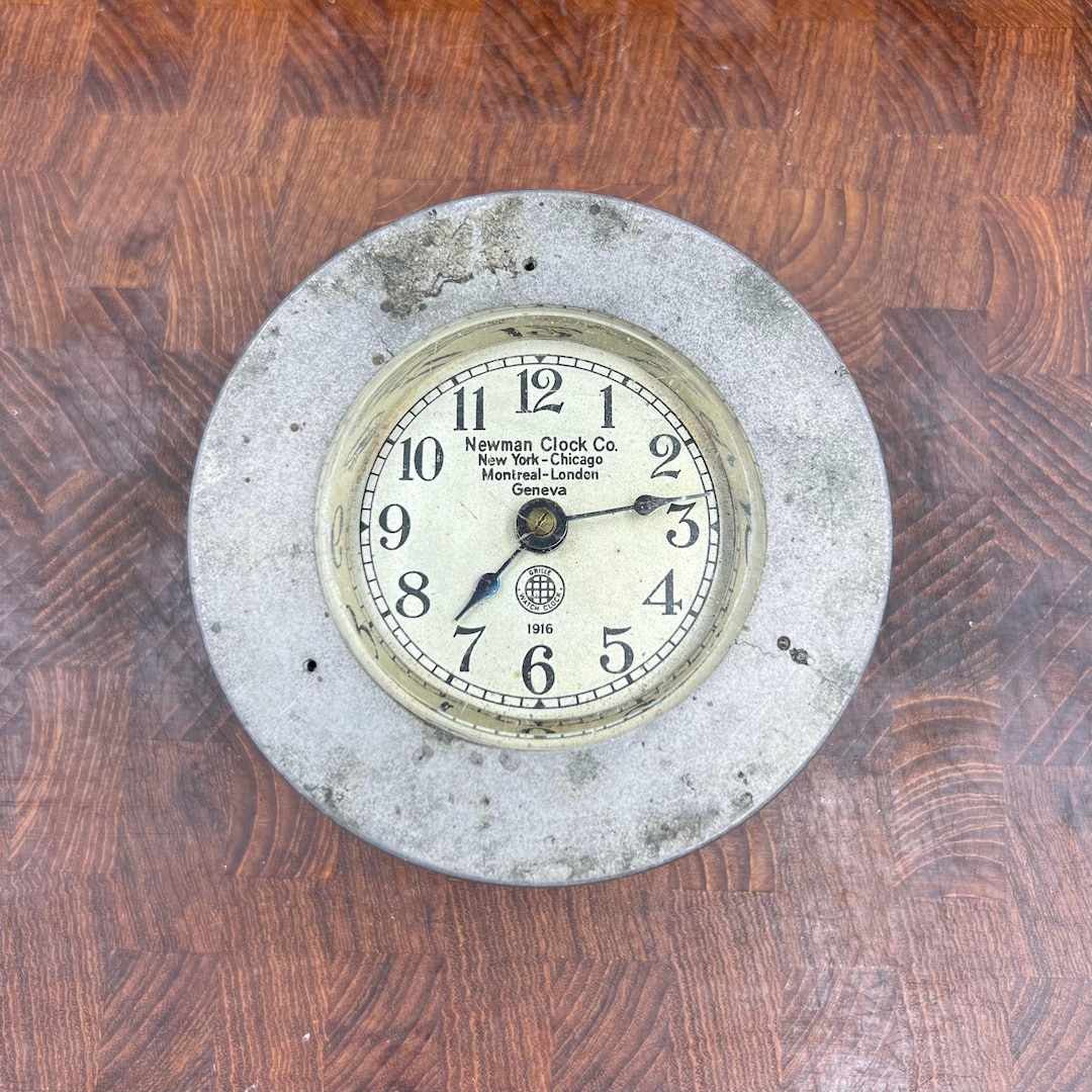 Antique 1916 Newman Clock Co. Watchman Clock - Etsy